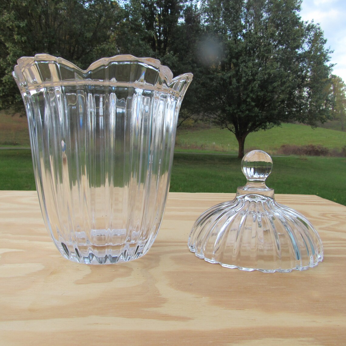 Vintage Candy Dish NEW Candy Dish With Lid Made by Crystal - Etsy