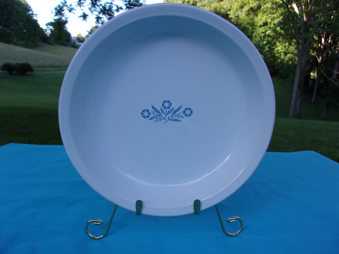 Vintage Corning Ware, Pie Plate or Pie Plate, Pattern Blue Cornflower ...