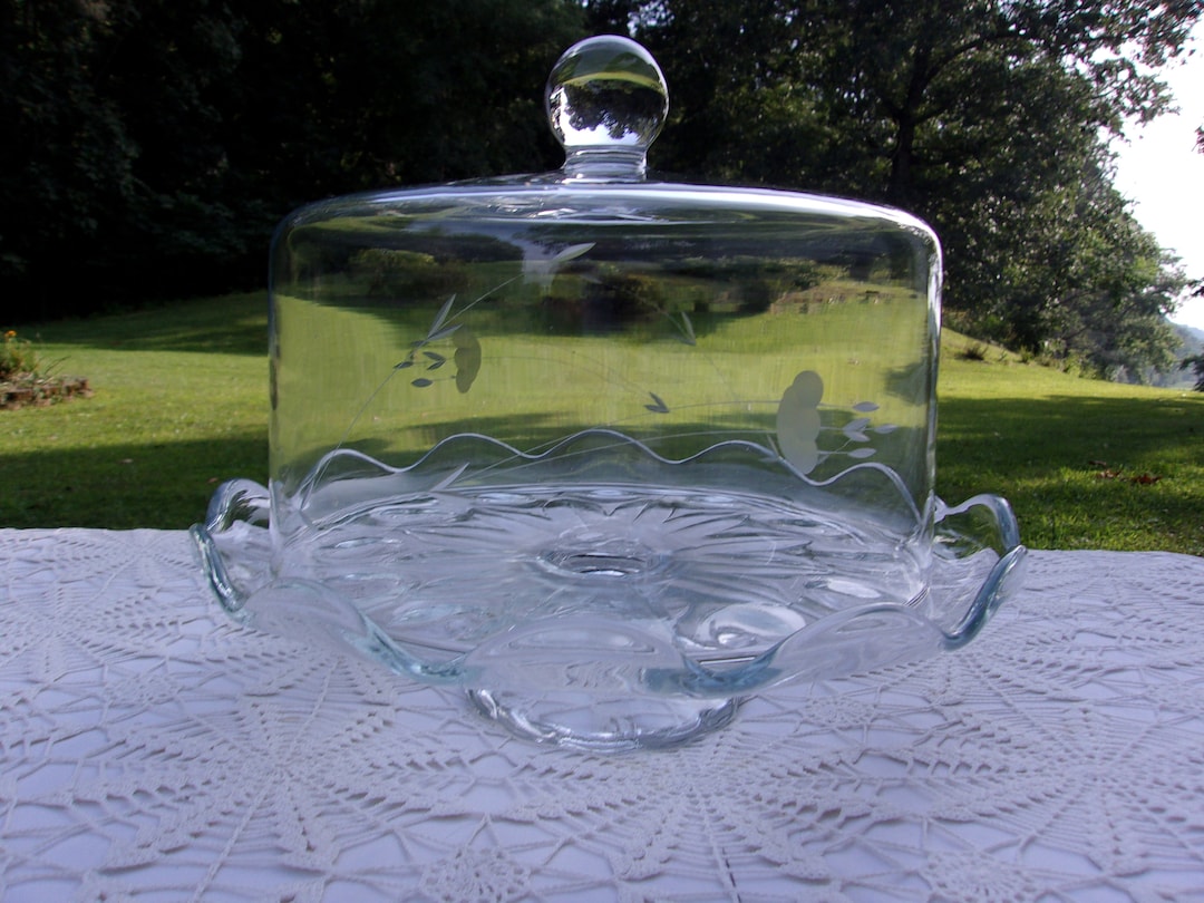 Vintage Princess House Heritage Cake Stand With Dome Footed - Etsy