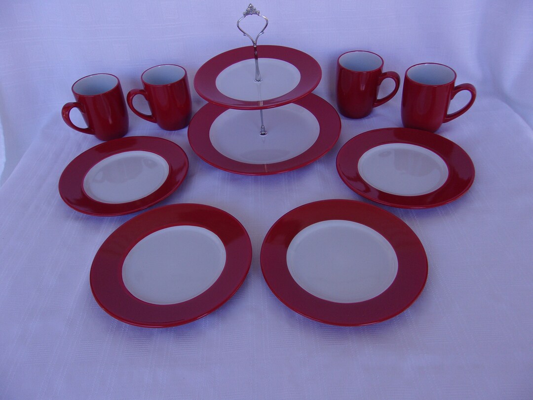 Vintage Royal Norfolk, Coffee/tea Set, Tidbit Tray, 4 Dessert Plates, 4 ...