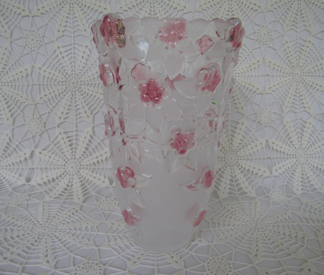 Vintage Mikasa Vase, Pink Dogwood Vase, Features Pink Dogwoods, Fine ...
