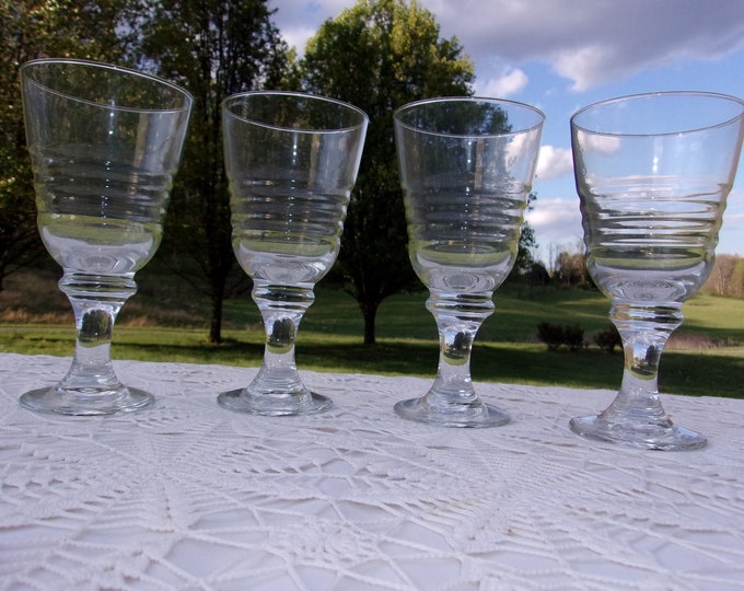 Set of 4 (four) Vintage Libbey Duratuff Violet Dark Purple Gibraltar ...