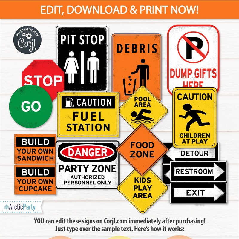Road Sign Party - Etsy