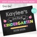 Pink First Day of School Sign - Back to School Sign Template - Girls ...