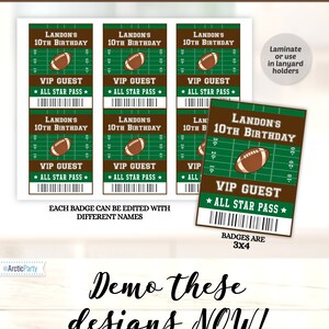 Football VIP Badges Football VIP Passes Football All Access Pass ...