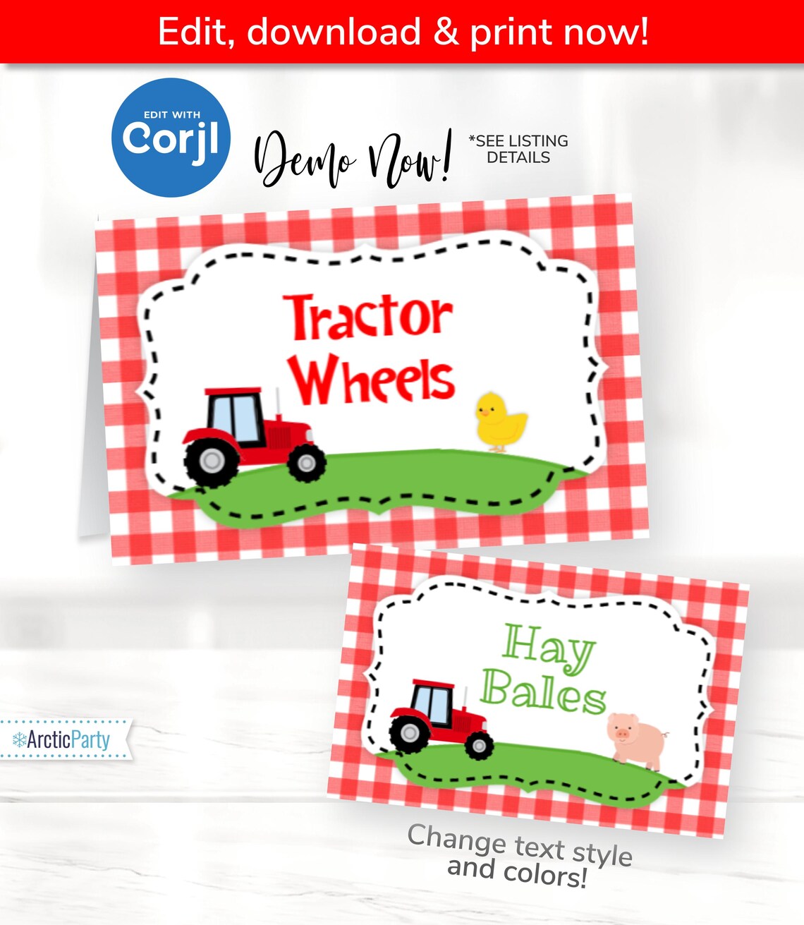 Farm Labels - Farm Food Labels - Farm Tags - Farm Theme Place Cards ...
