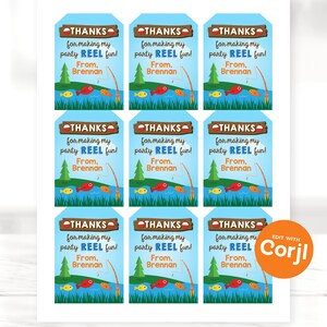 Fishing Gift Tags - Printable Fishing Tags - Fishing Favor Tags ...