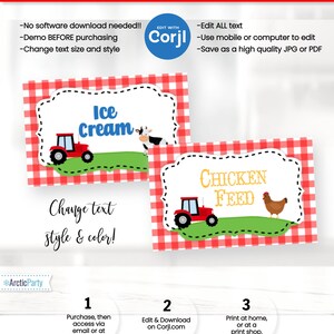 Farm Labels - Farm Food Labels - Farm Tags - Farm Theme Place Cards ...
