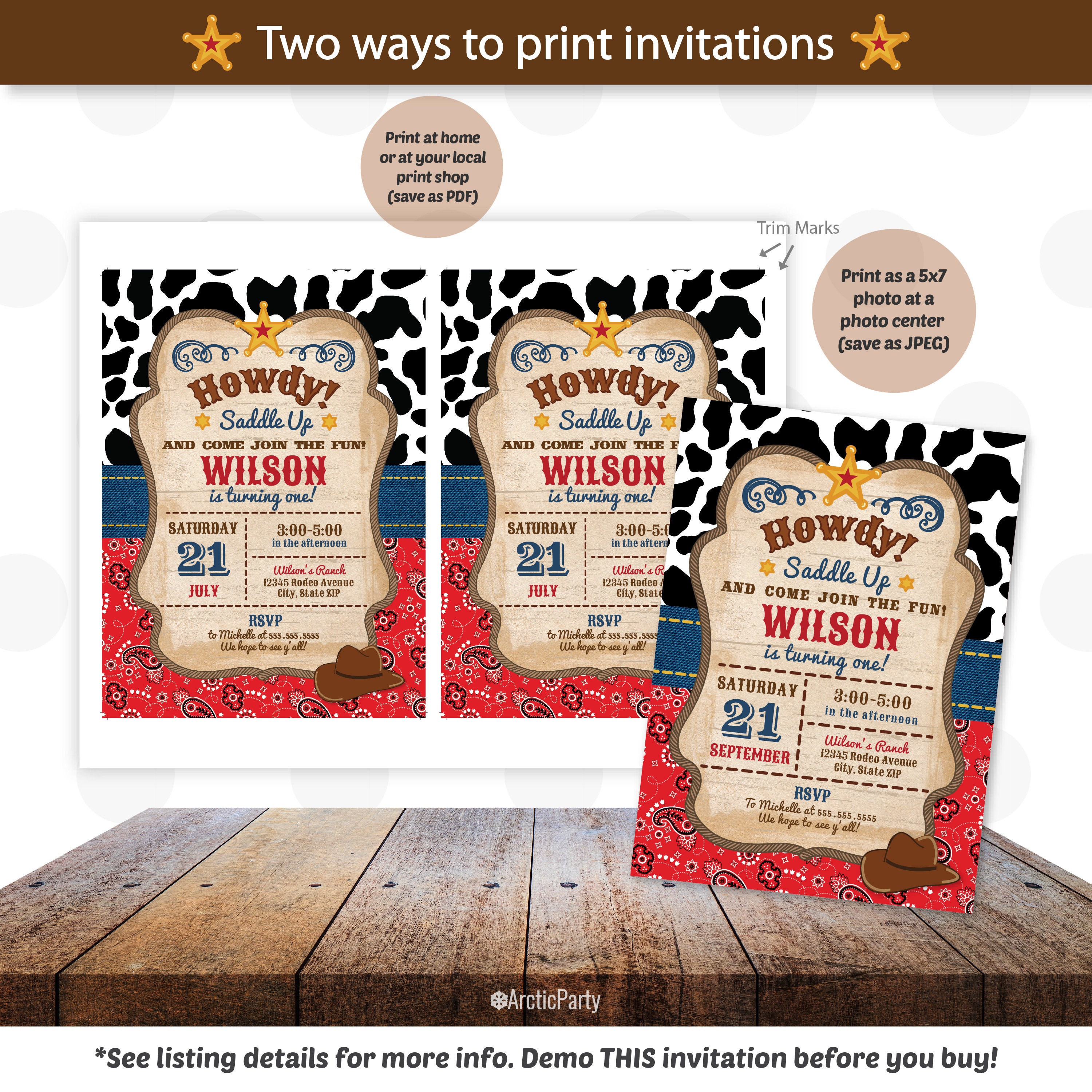 Western Invitations Western Party Western Birthday | Etsy