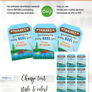 Fishing Gift Tags - Printable Fishing Tags - Fishing Favor Tags ...