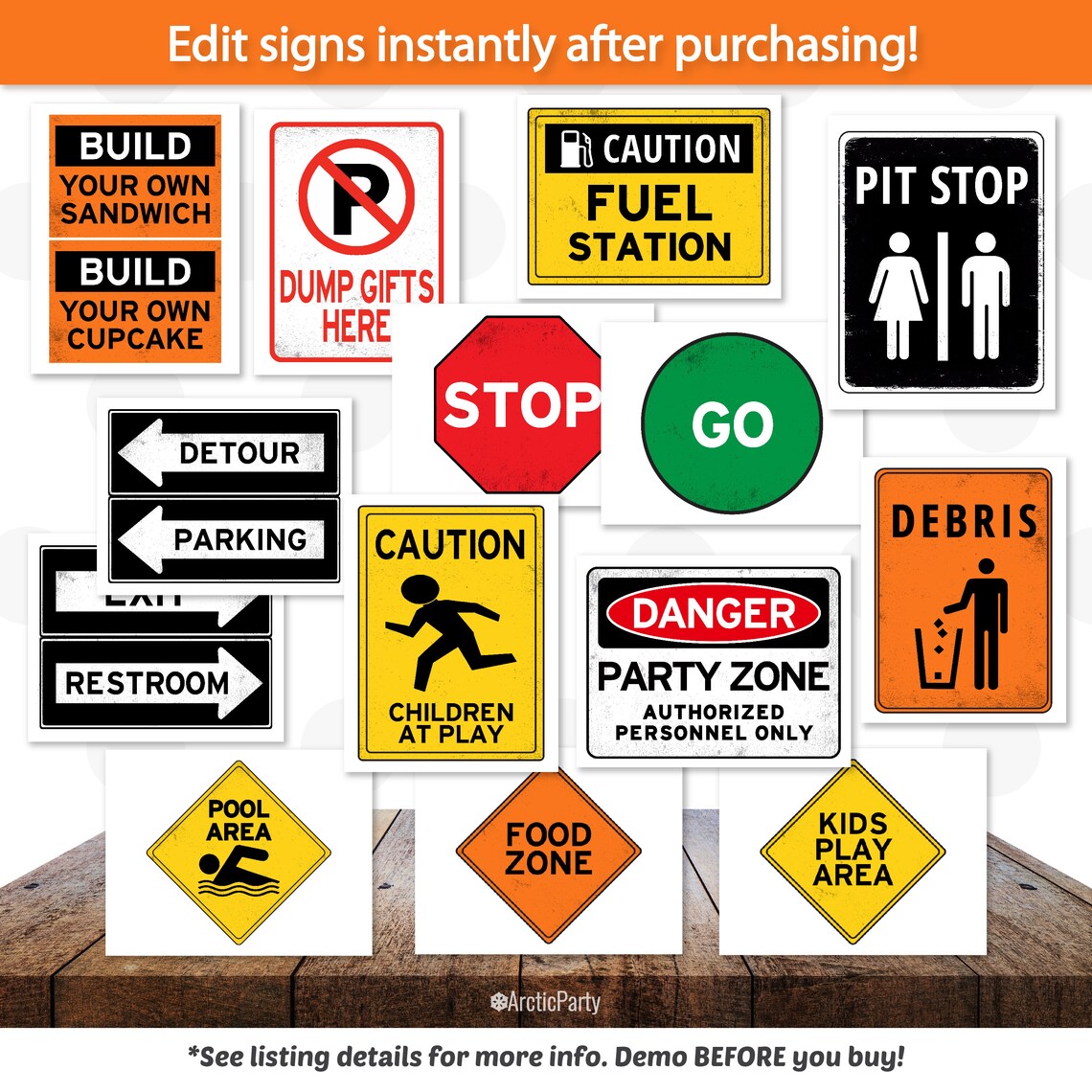 Construction Party Signs Construction Birthday Party - Etsy