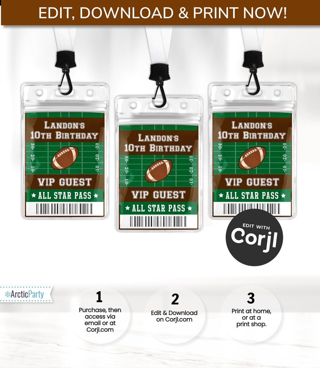 Football VIP Badges - Football VIP Passes - Football All Access Pass ...