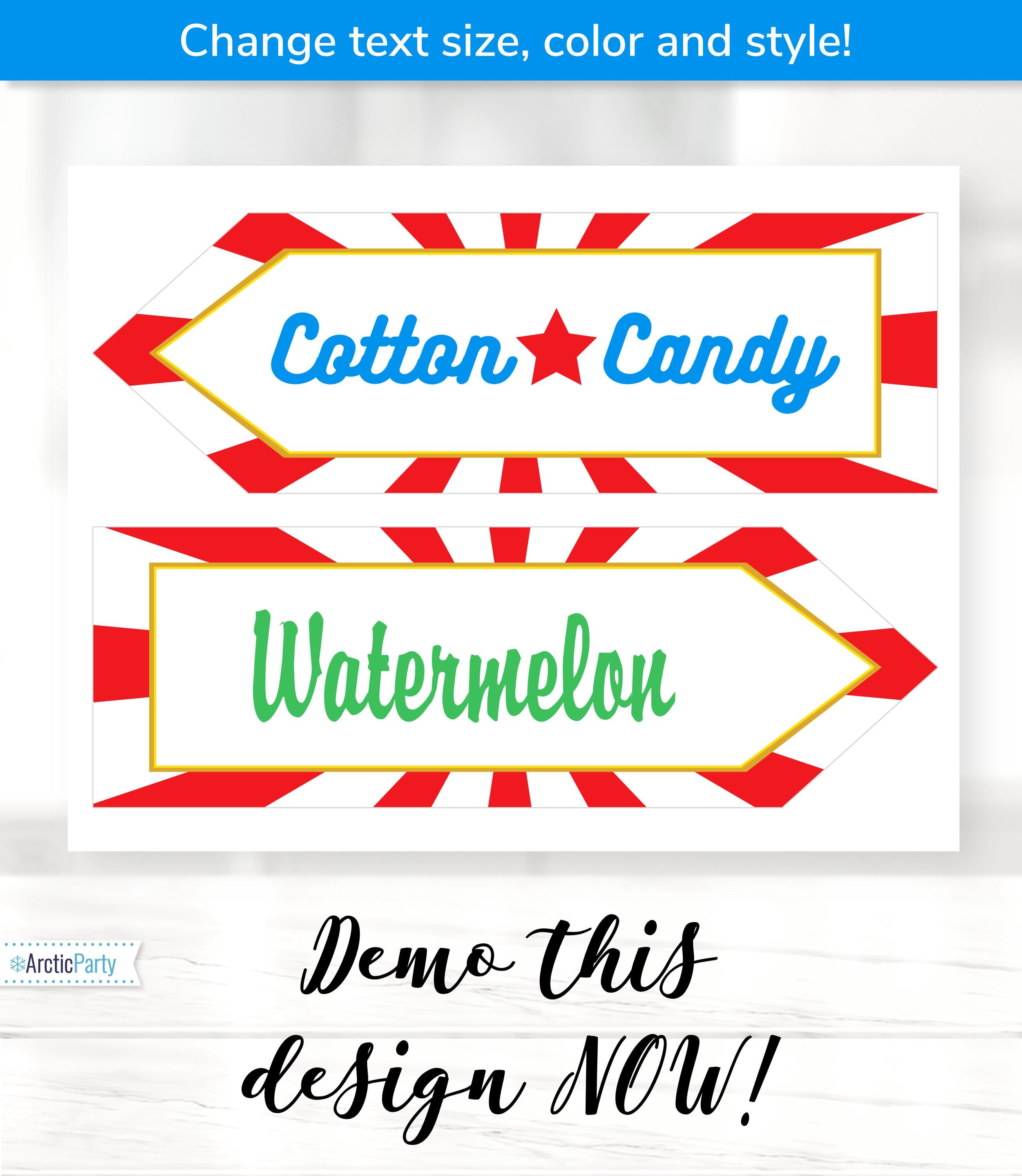 Carnival Party Signs - Carnival Arrow Signs - Carnival Direction Signs ...