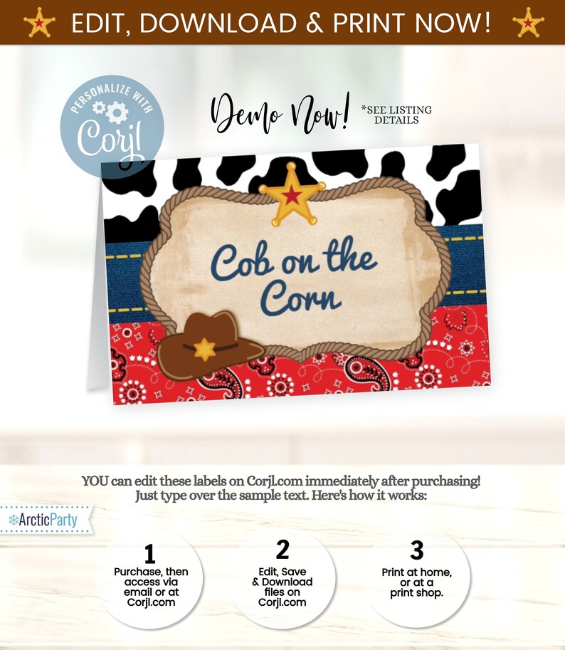 Western Place Cards Printable Western Tent Cards Western - Etsy