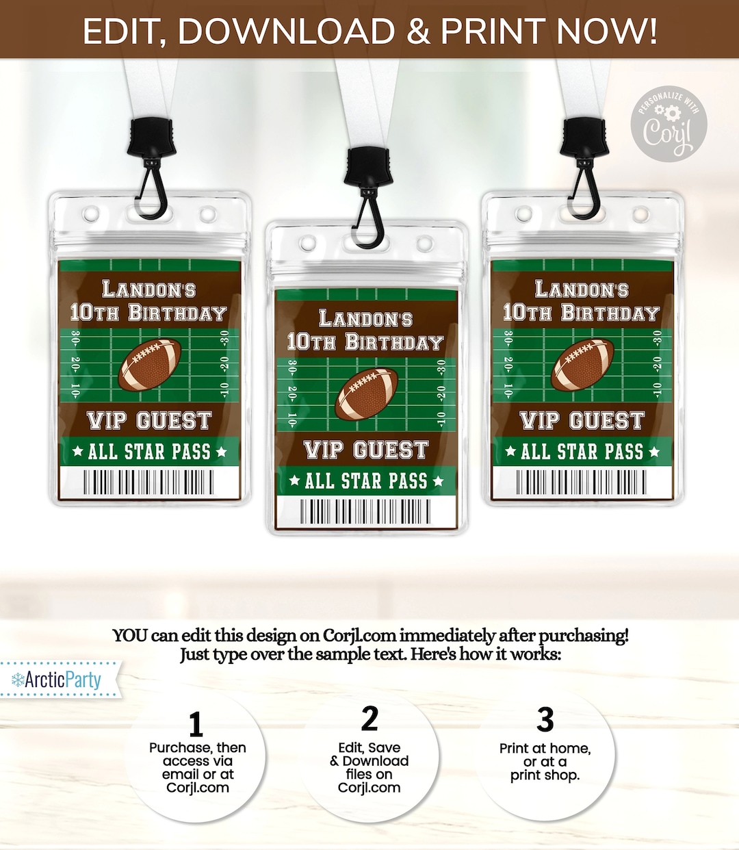 Football VIP Badges Football VIP Passes Football All Access Pass ...