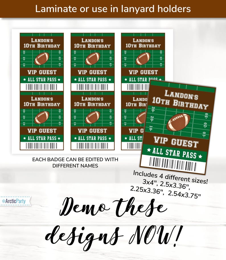 Football VIP Badges - Football VIP Passes - Football All Access Pass ...