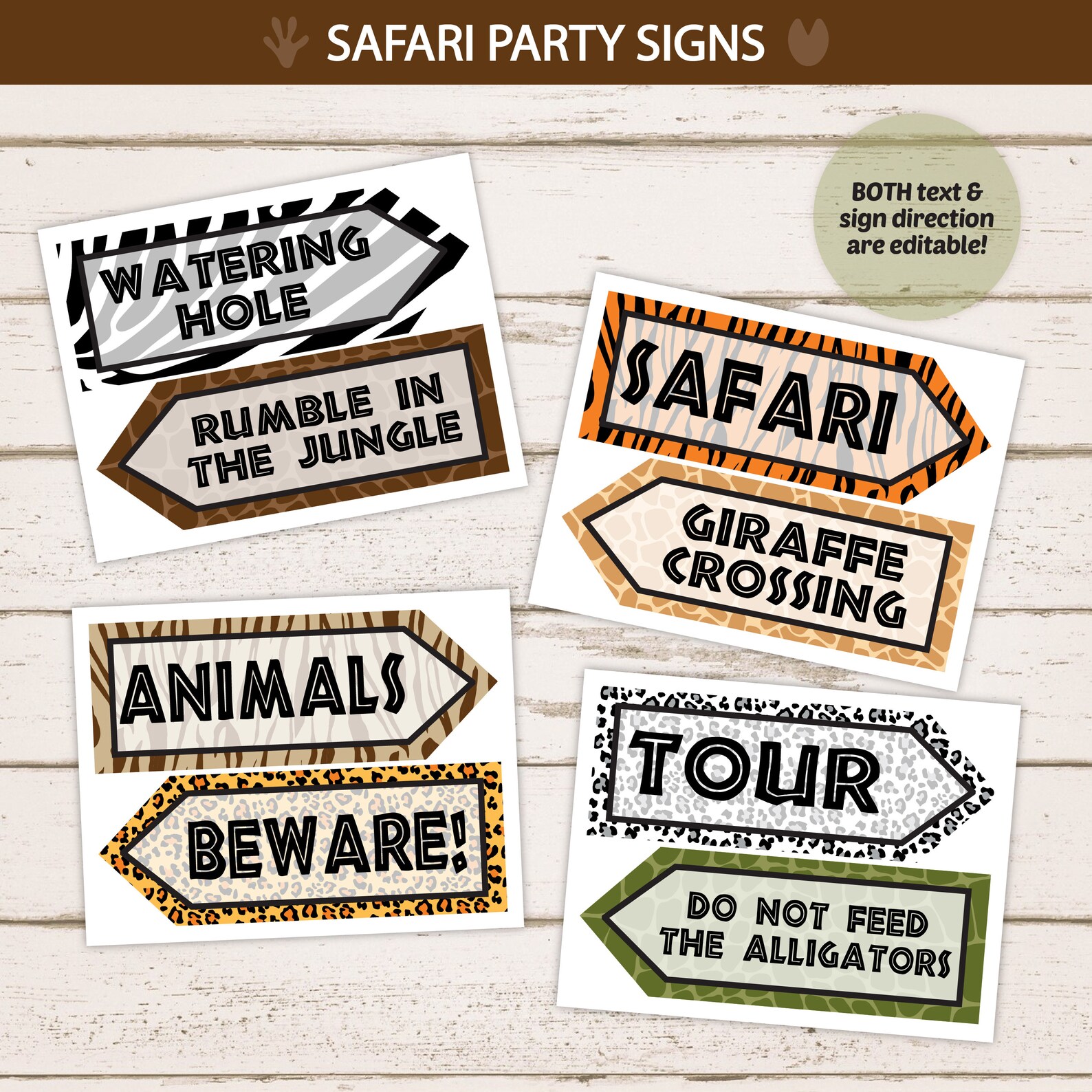 Safari Birthday Party Invitations - Safari First Birthday - Animal ...