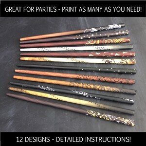 Wizard Wands! - 12 Paper Designs - INSTANT DOWNLOAD! No Waiting! DIY ...