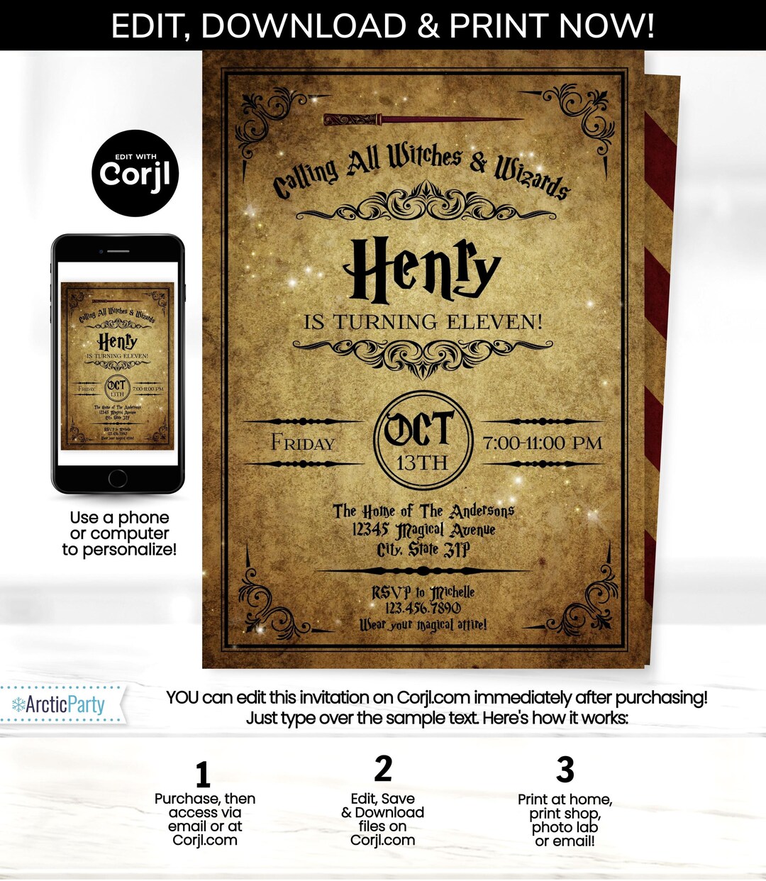 Wizard Party Invitation Wizard Birthday Party Wizard Invitations ...