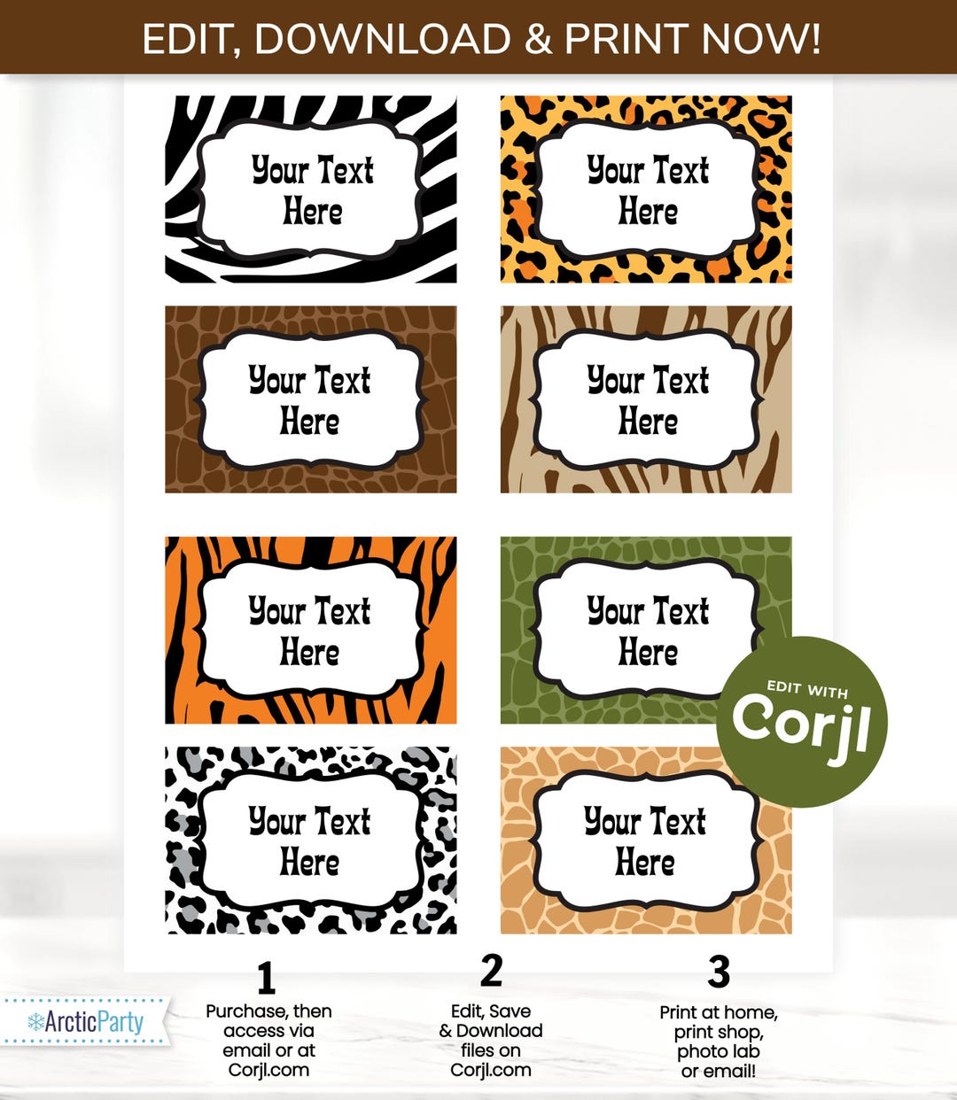 Jungle Party Labels - Safari Food Labels - Zoo Themed Buffet Labels ...