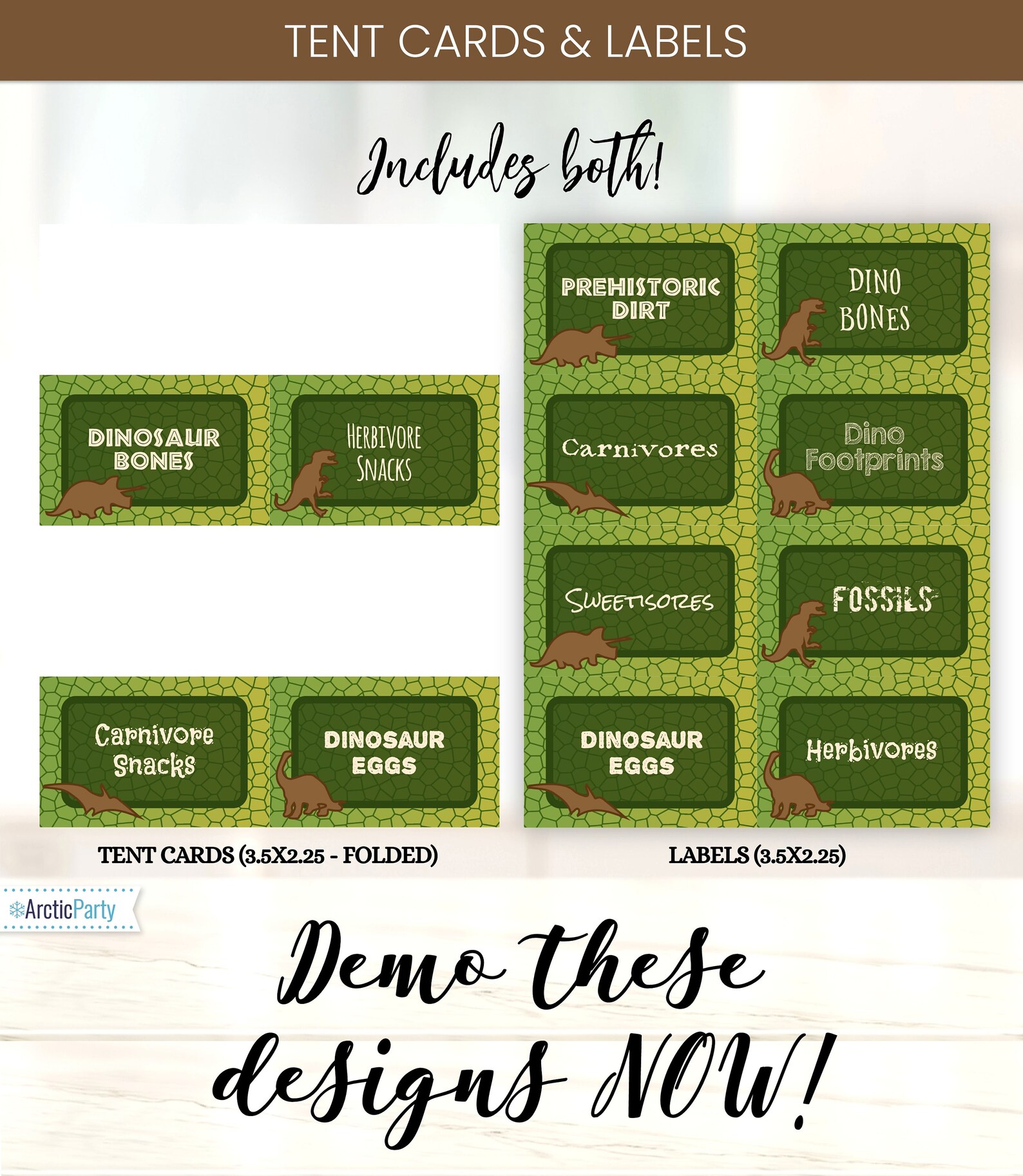 Dinosaur Place Cards, Printable Dinosaur Themed Tent Cards - Dinosaur ...