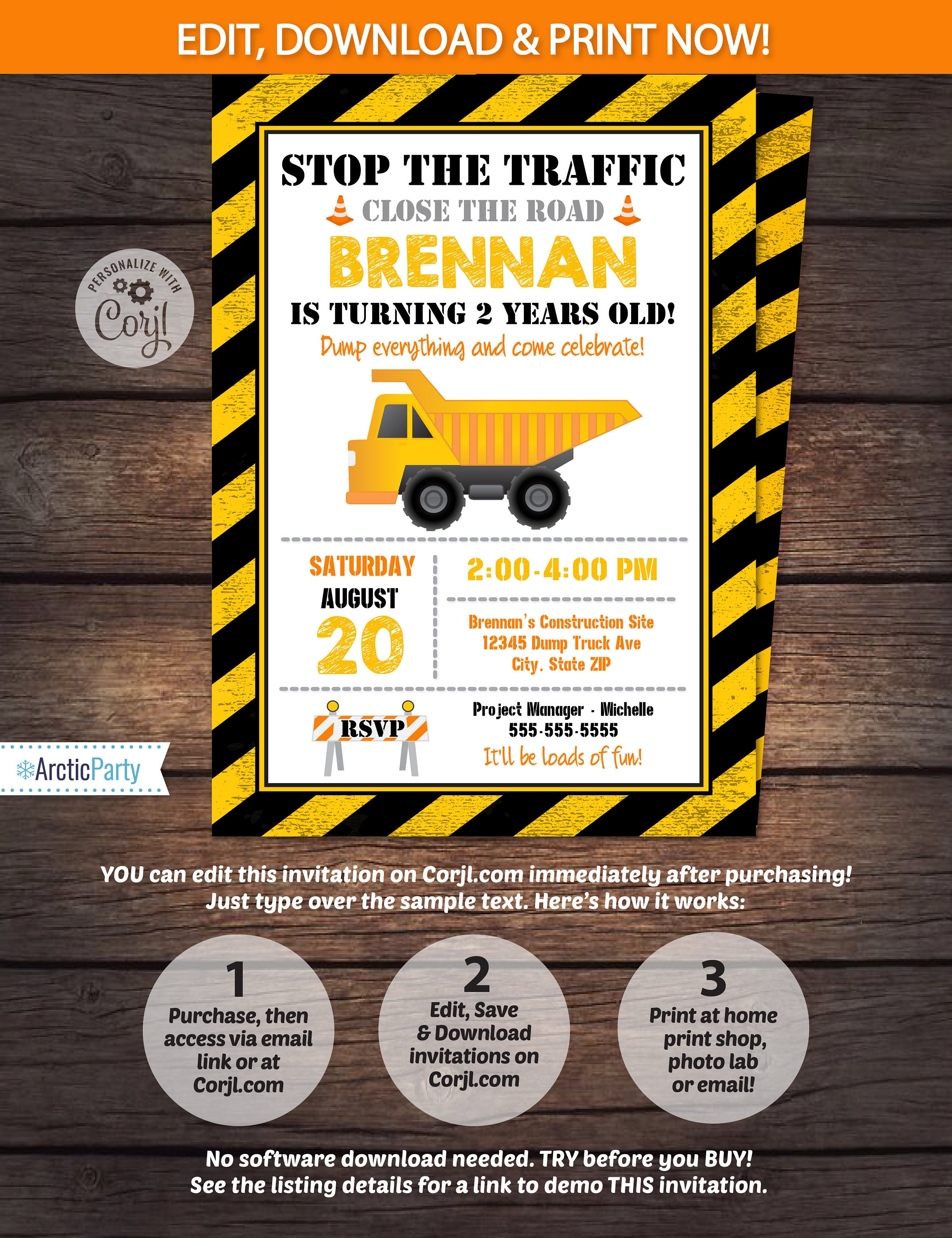 Construction Invite Wording