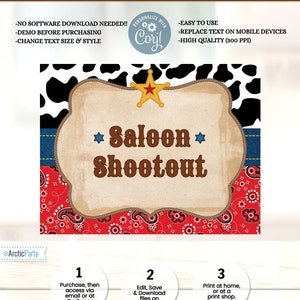 Western Party Signs Western Sign Country Western Party Supplies Cowboy ...