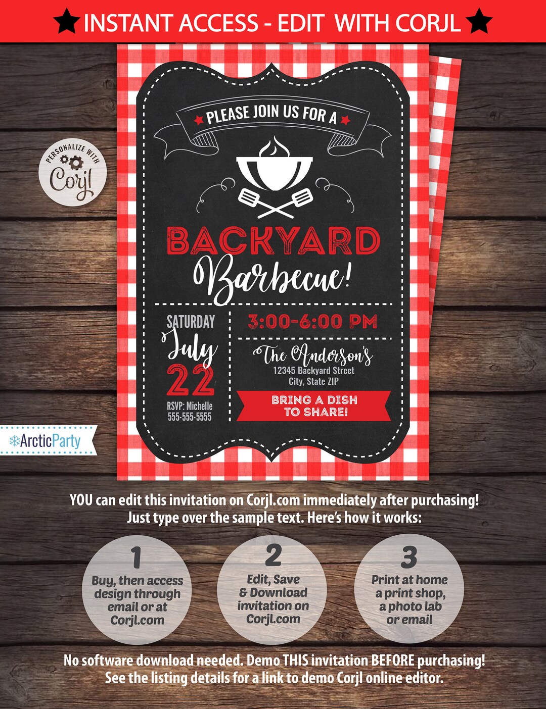 BBQ Invitations BBQ Birthday BBQ Party Invitations - Etsy