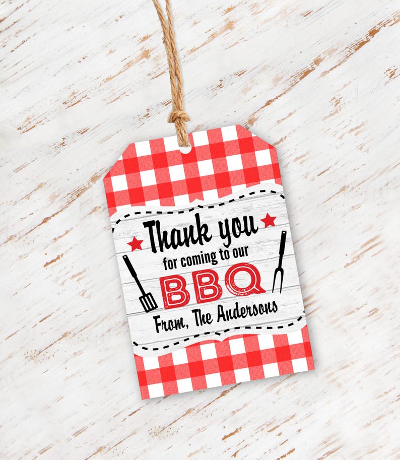 Barbecue Gift Tags - Printable BBQ Tags - Barbecue Favor Tags - I Do ...