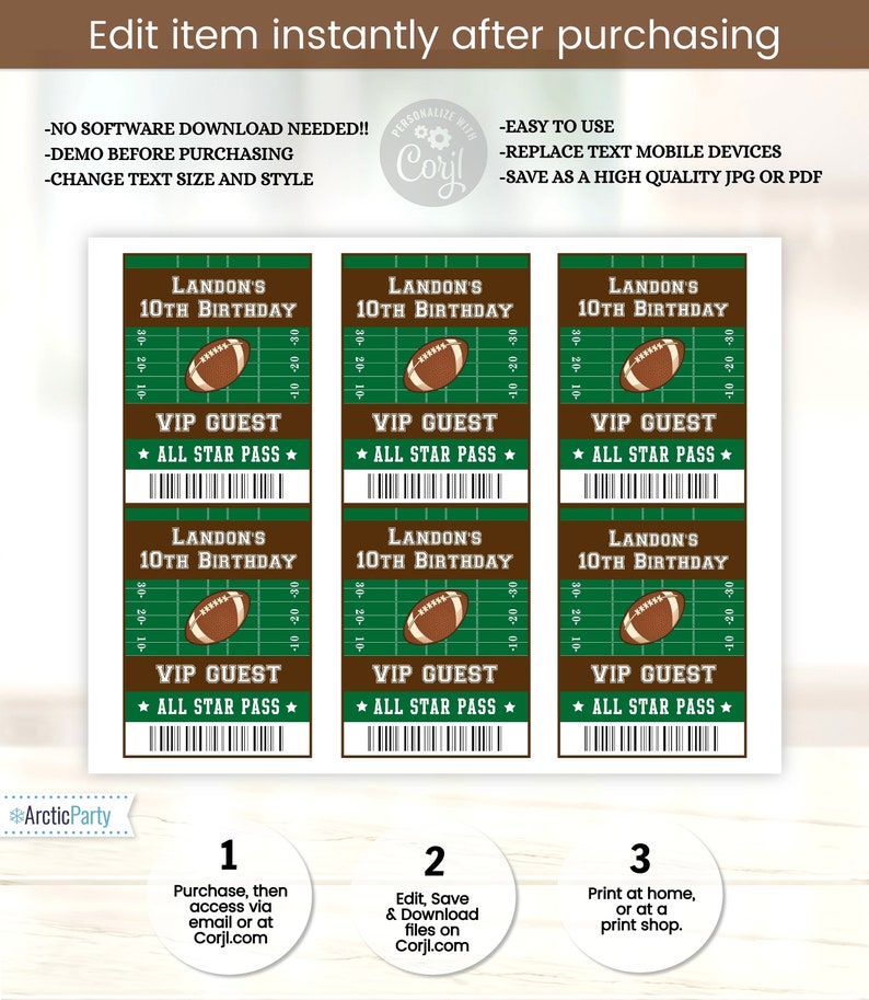 Football VIP Badges Football VIP Passes Football All | Etsy