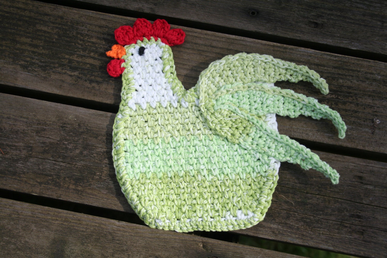 Crochet Rooster Coaster Pattern - Etsy