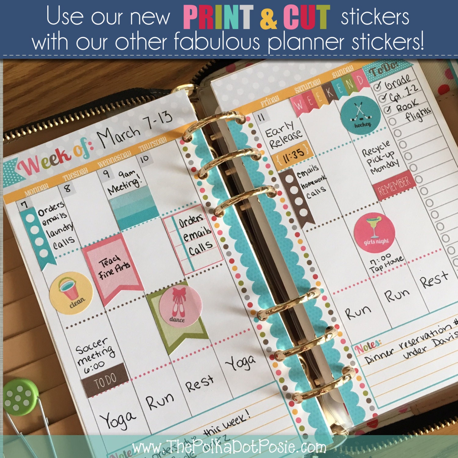 Print & Cut Stickers Size for Our X-small Planners - Etsy