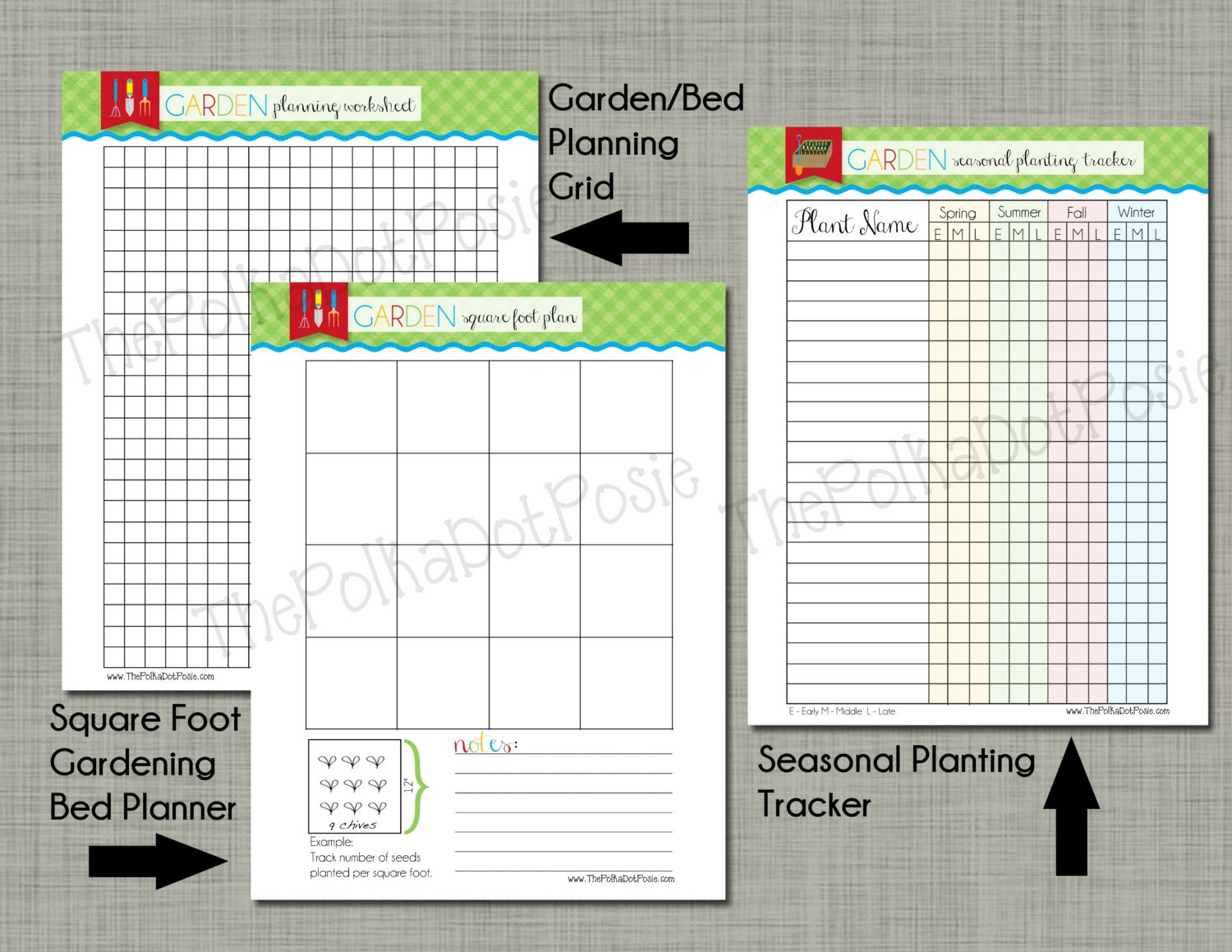 Garden Planner printable Set Sized Small 5.5 X 8.5 | Etsy