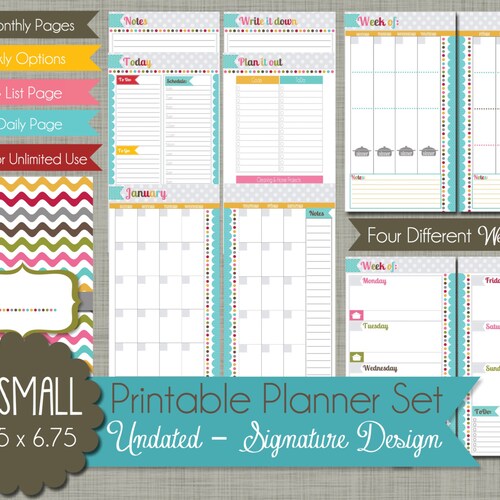 X-small printable Budget Planner Set Sized 3.75x6.75 - Etsy