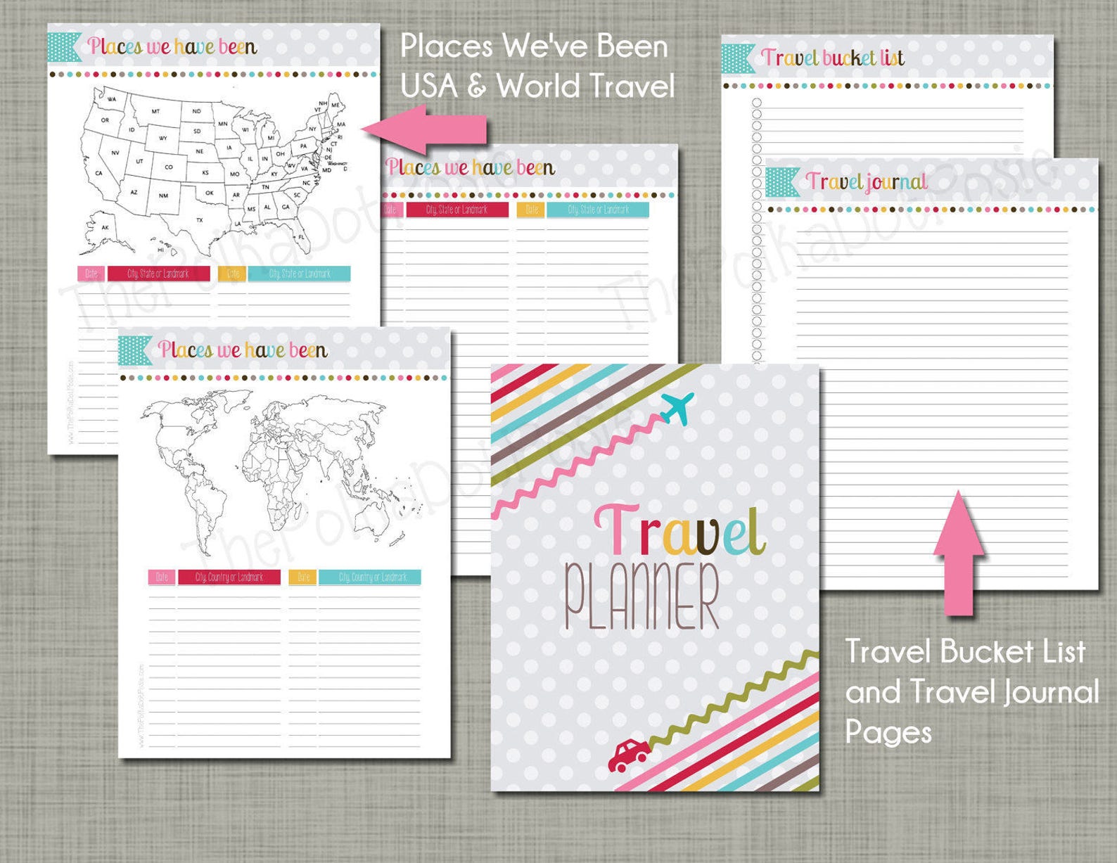 New Travel Planner {printable} - Size Small 5.5" X 8.5" PDF - Etsy