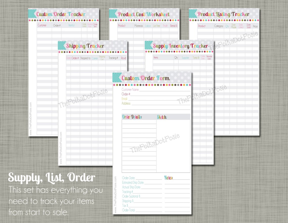 Small Business Planner printable Set Sized X-small | Etsy