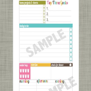 X-small {printable} Daily Docket - Personal Sized 3.75 X 6.75" PDF - Etsy