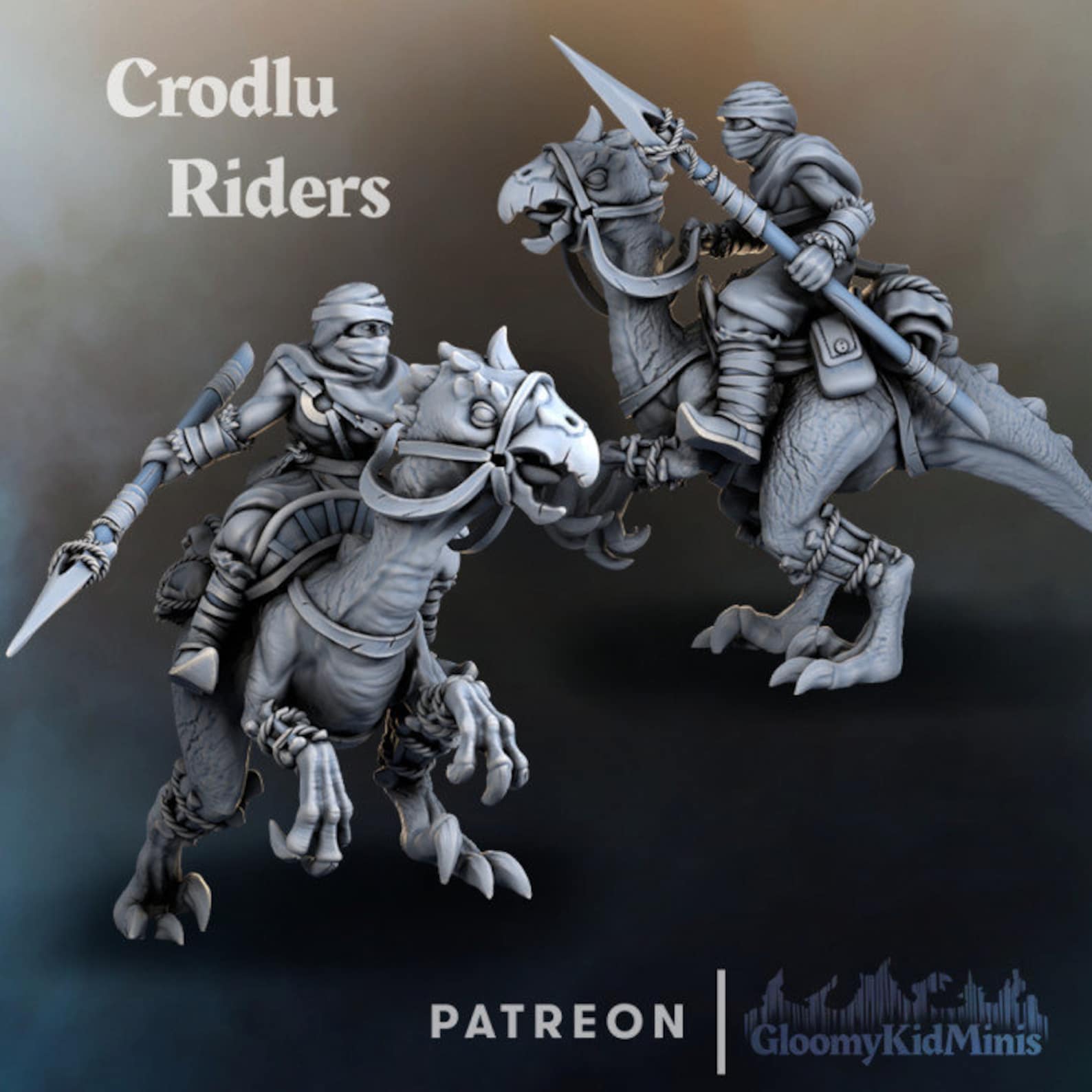 Dark Sun: Crodlu and Rider One Pair Set DND Athas Tyr - Etsy