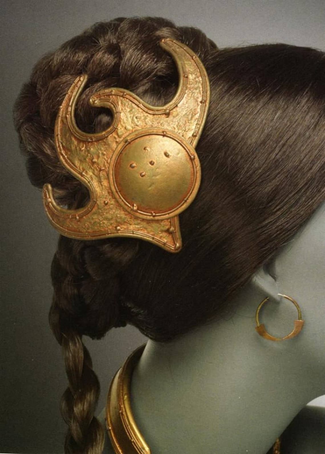 Slave Leia Hair Crown Set | Gold or Unfinished | Resin Printed | High ...