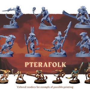 Pterasaur Sets by Gloomy Kid Minis | Dungeons and Dragons | D&D | Resin ...