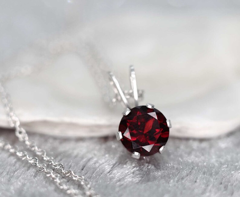 Garnet Stud Earrings January Birthstone Red Garnet Earrings - Etsy UK