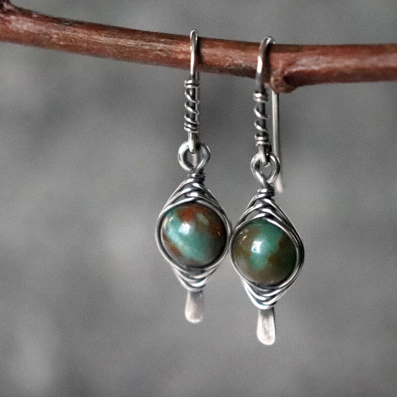 Rustic Earrings - Etsy