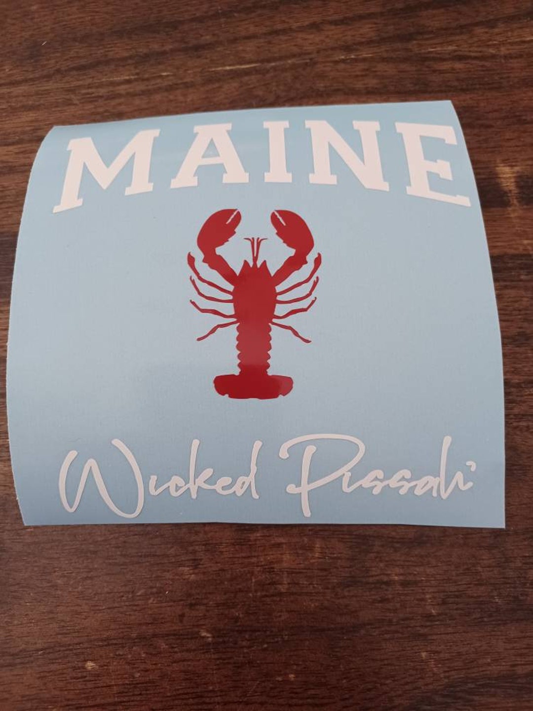 Maine. Wicked Pissah Car Decal - Etsy