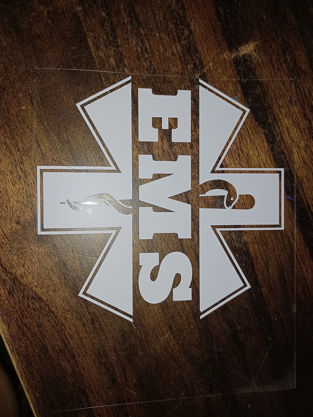 EMS Car Decal. White Permanent Adhesive Car Decal - Etsy
