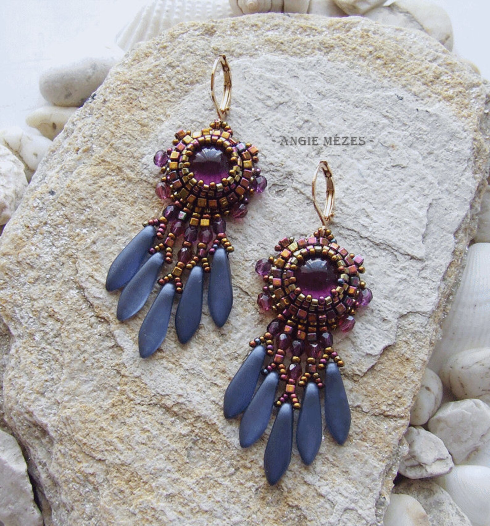 Bead Embroidery Earrings DIY Kit, Bead Embroidered Earrings Tutorial ...
