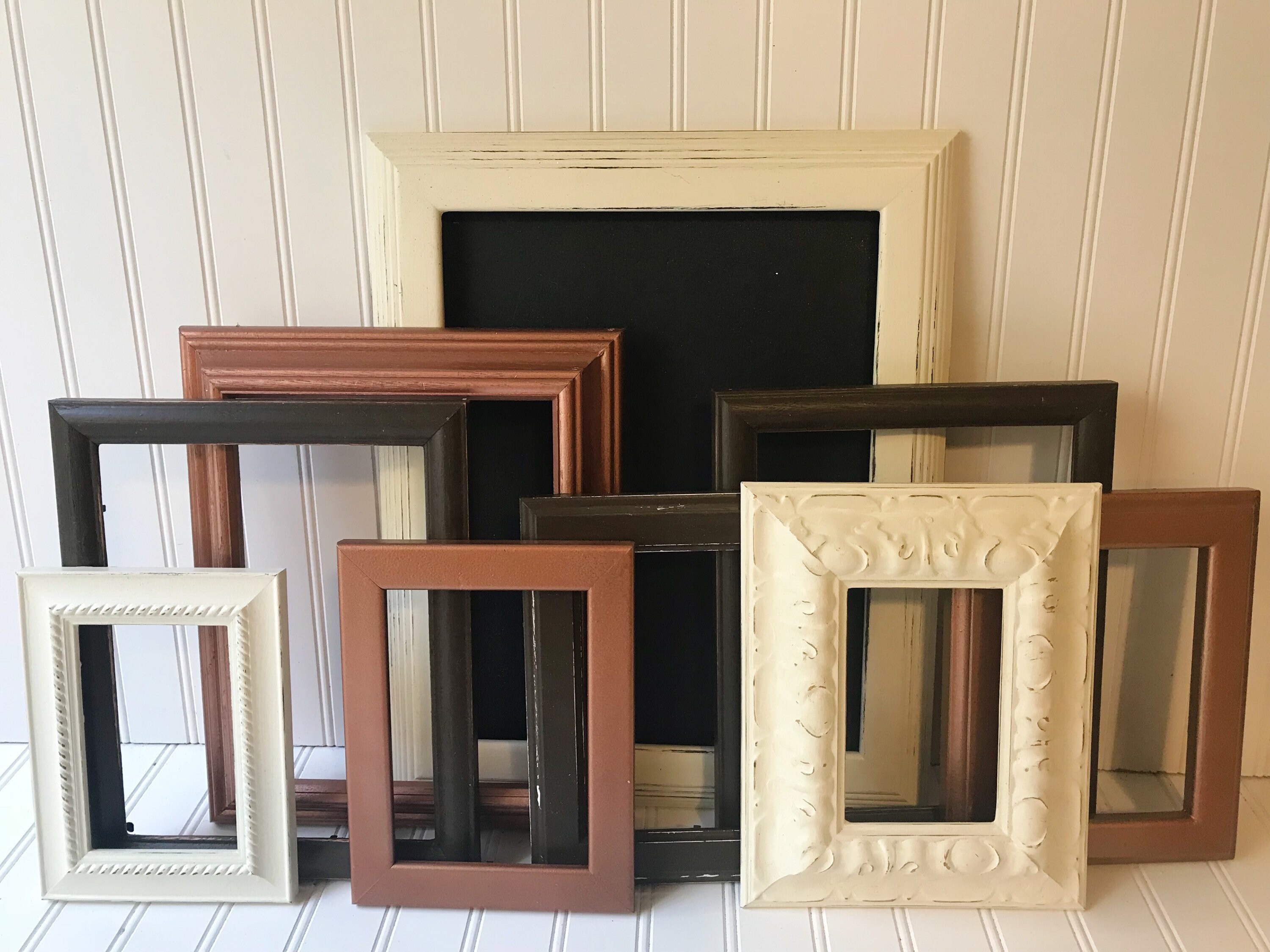 Framing Frames Materials Vintage Mid Century pair of photo frames ...