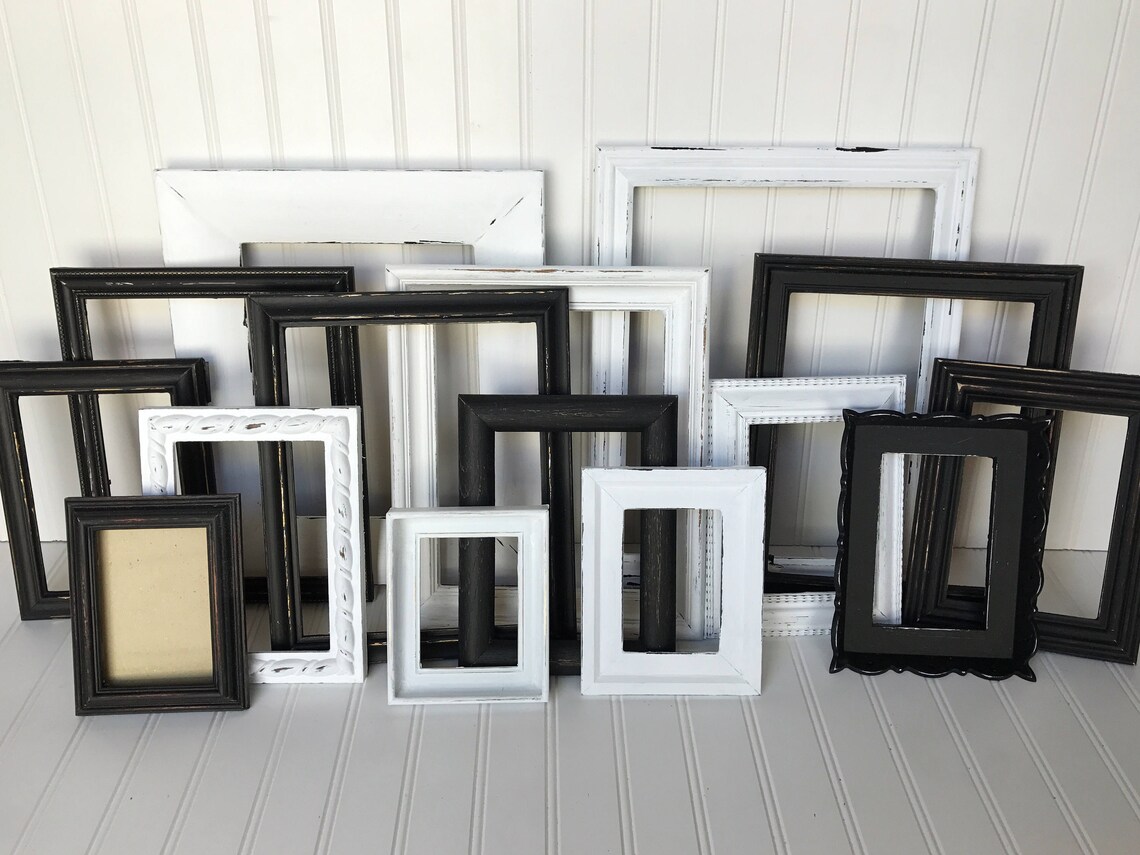 The Eagle Rustic Frame Set Rustic Gallery Set Black and | Etsy