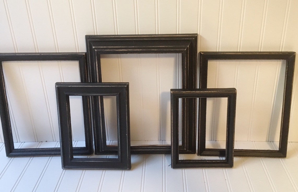 Set Of 5 Frames WITH glass and backing You choose SIZING and | Etsy