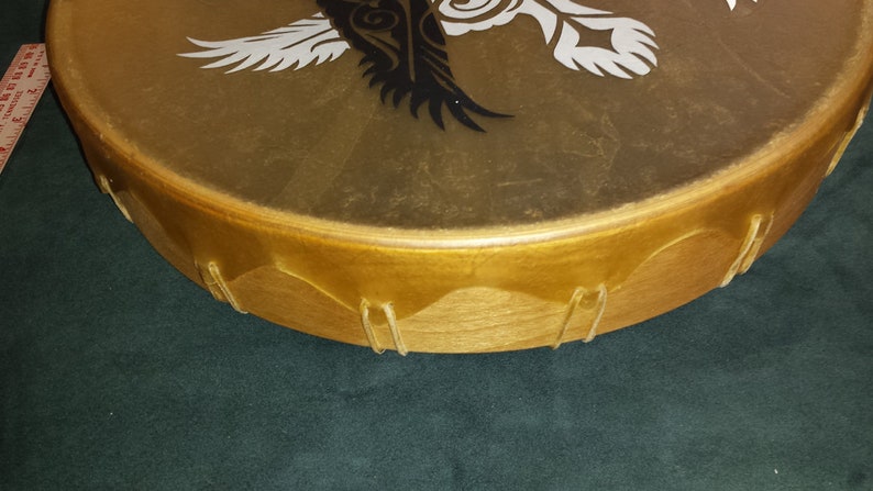 TRIPLE RAVEN SPIRAL. Deep Toned Hoop Drum Native - Etsy