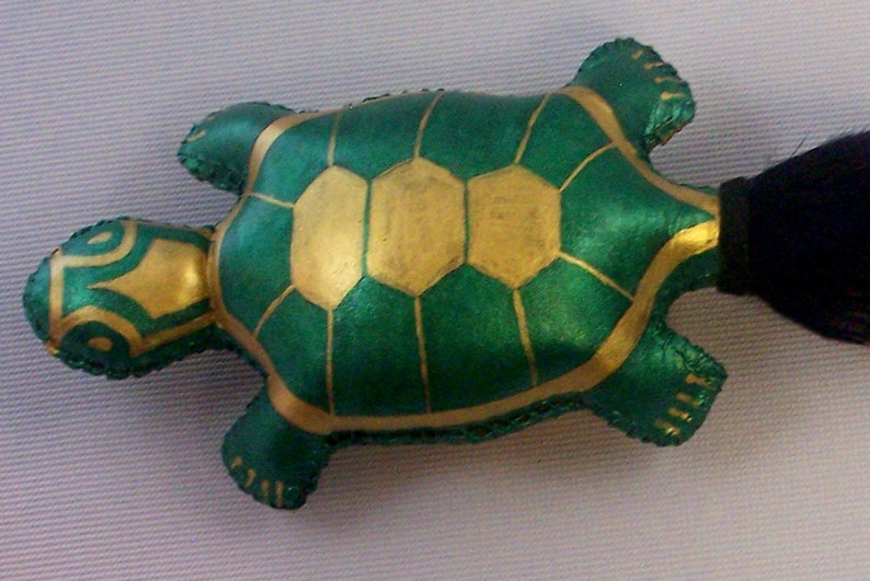 Rawhide Rattle Hand-crafted and Painted Turtle Totem - Etsy